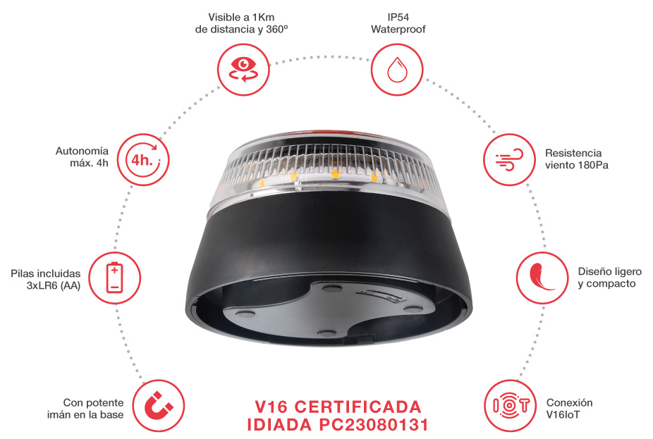 Baliza V16 vehículos transporte | Garsaco