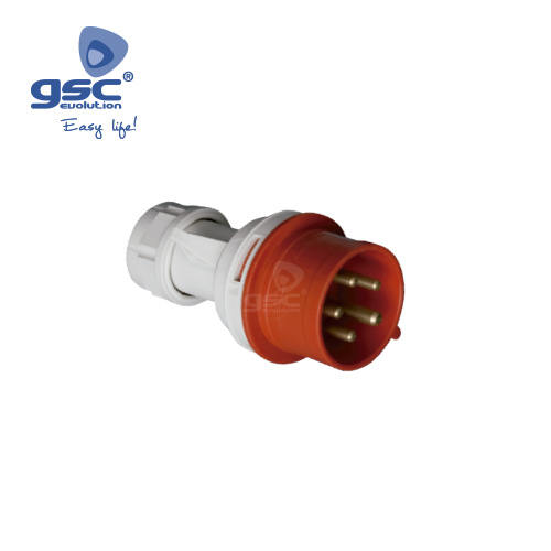 Clavija Cetac 5P (3P+N+t) 16A IP44 Roja | Garsaco