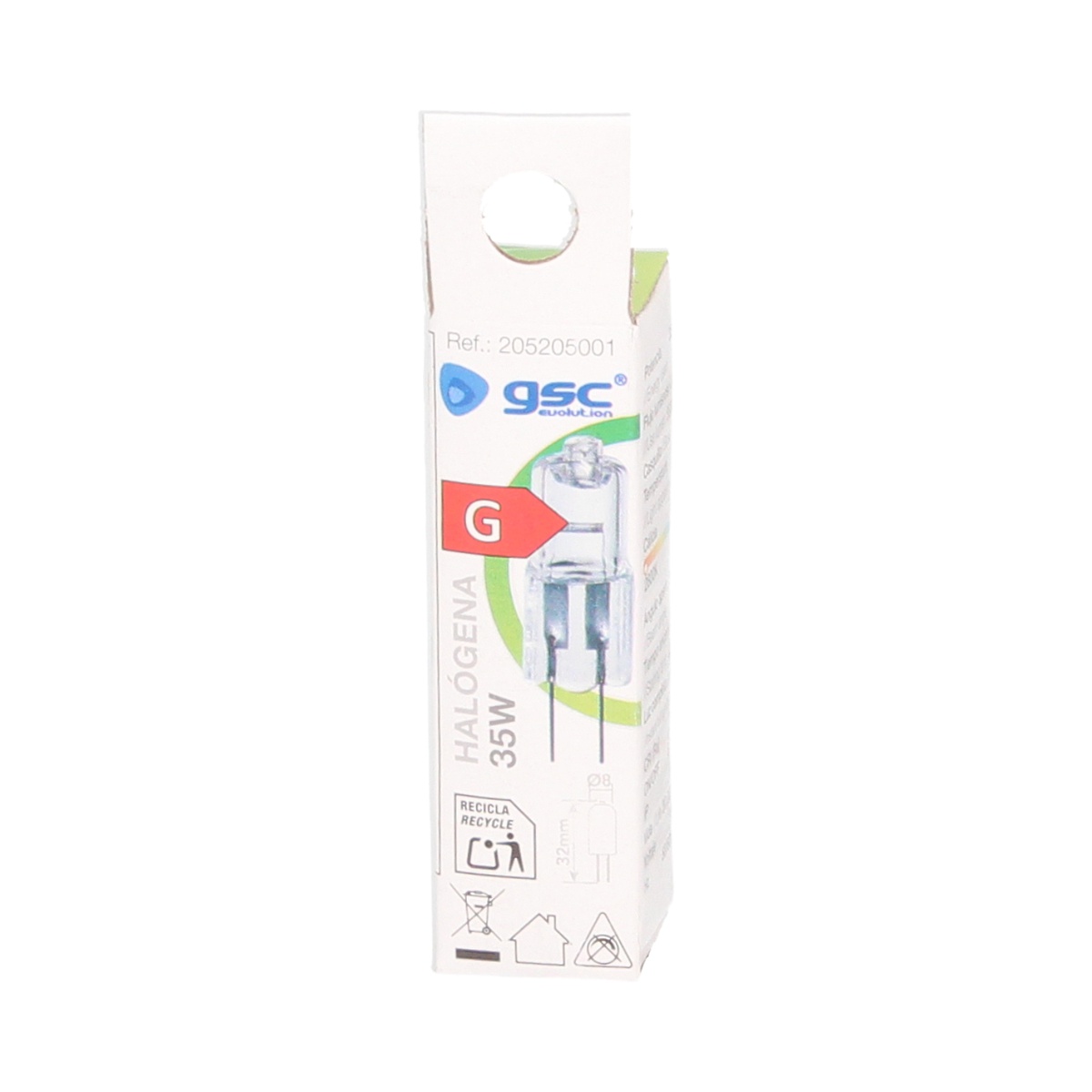 Lámpara halógena Bi-pin 35W G4 12V | Garsaco