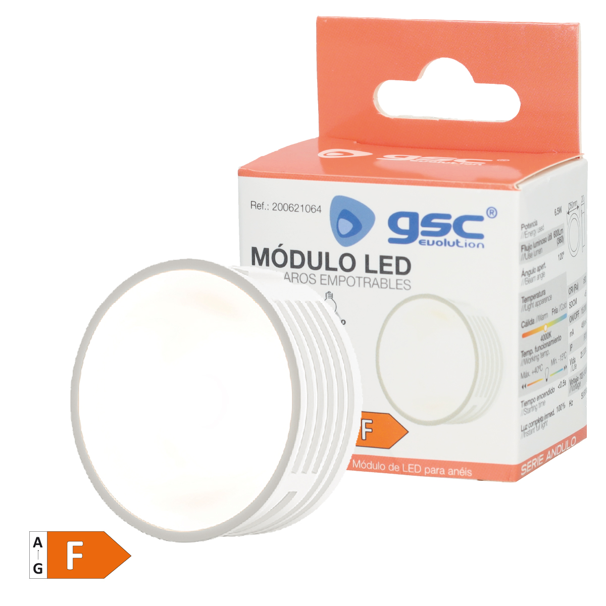 Módulo LED plano Serie Andulo para focos y aros empotrables 120º 6,5W ...