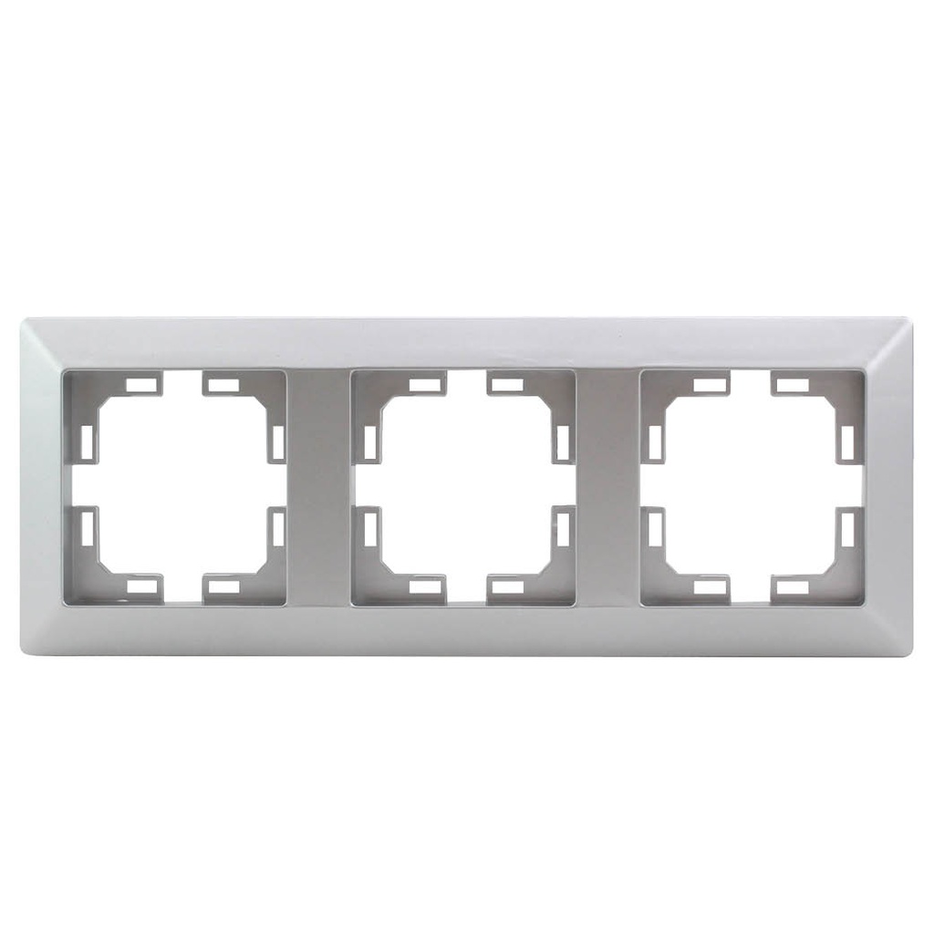 Gamma triple cover frame Matt silver | Garsaco