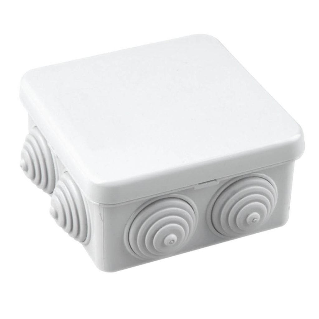 Square connection box 80x80x40mm IP55 Grey | Garsaco