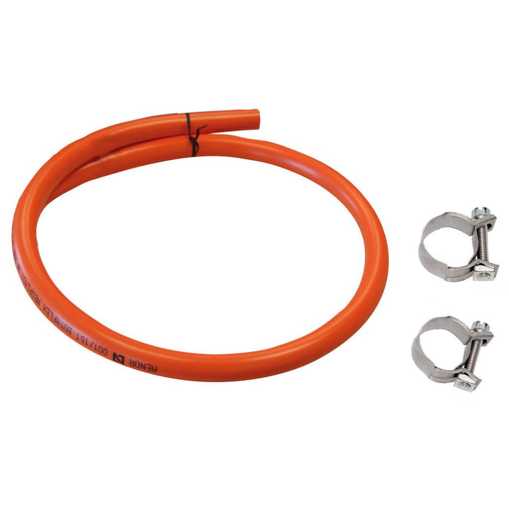 Kit Butane hose 80 cm. + 2 clamps | Garsaco