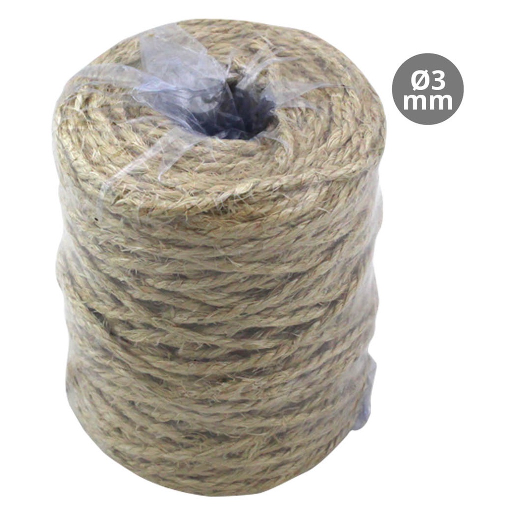 Sisal rope Ø3.0mmx100m line 500gr. | Garsaco