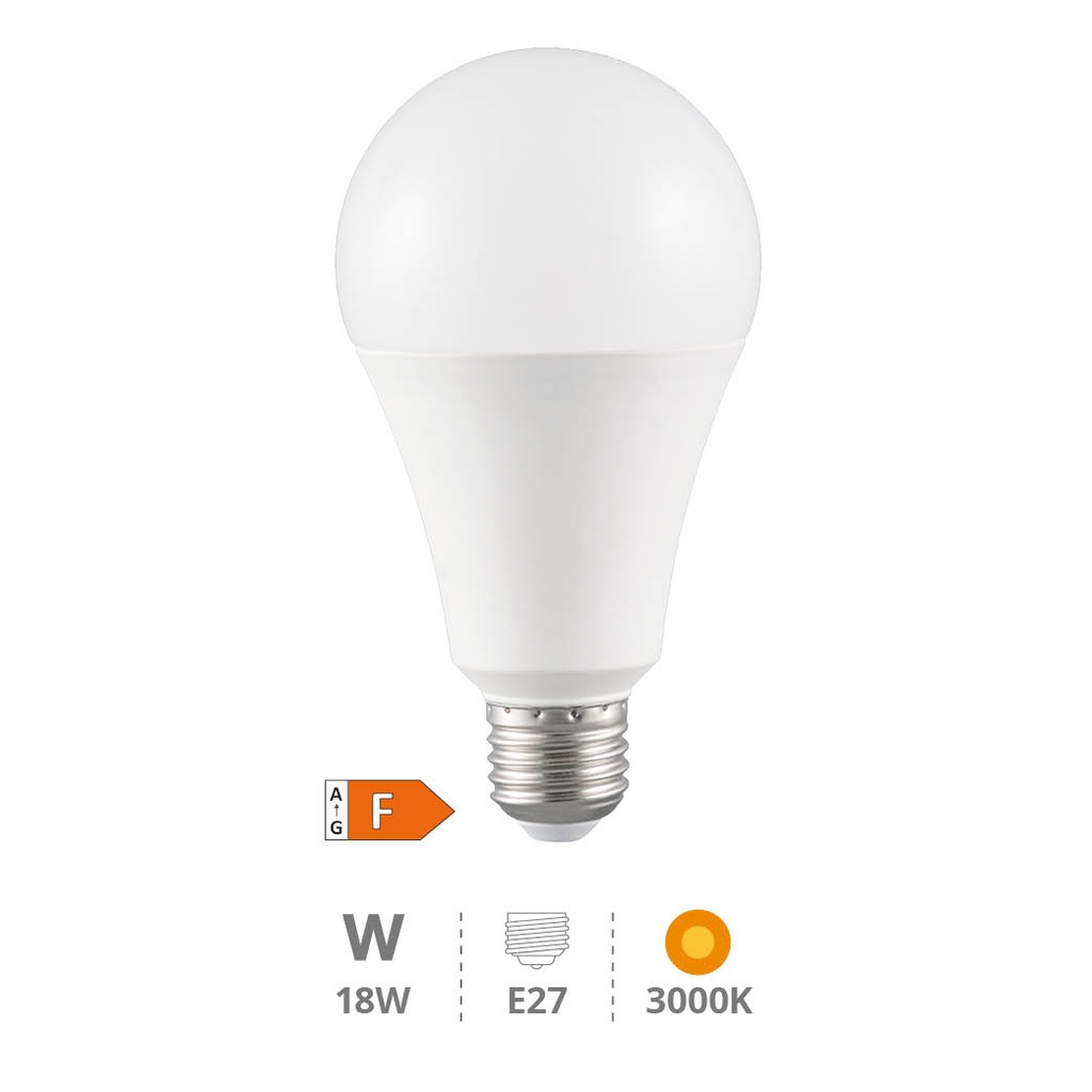 A65 LED bulb 18W E27 3000K | Garsaco