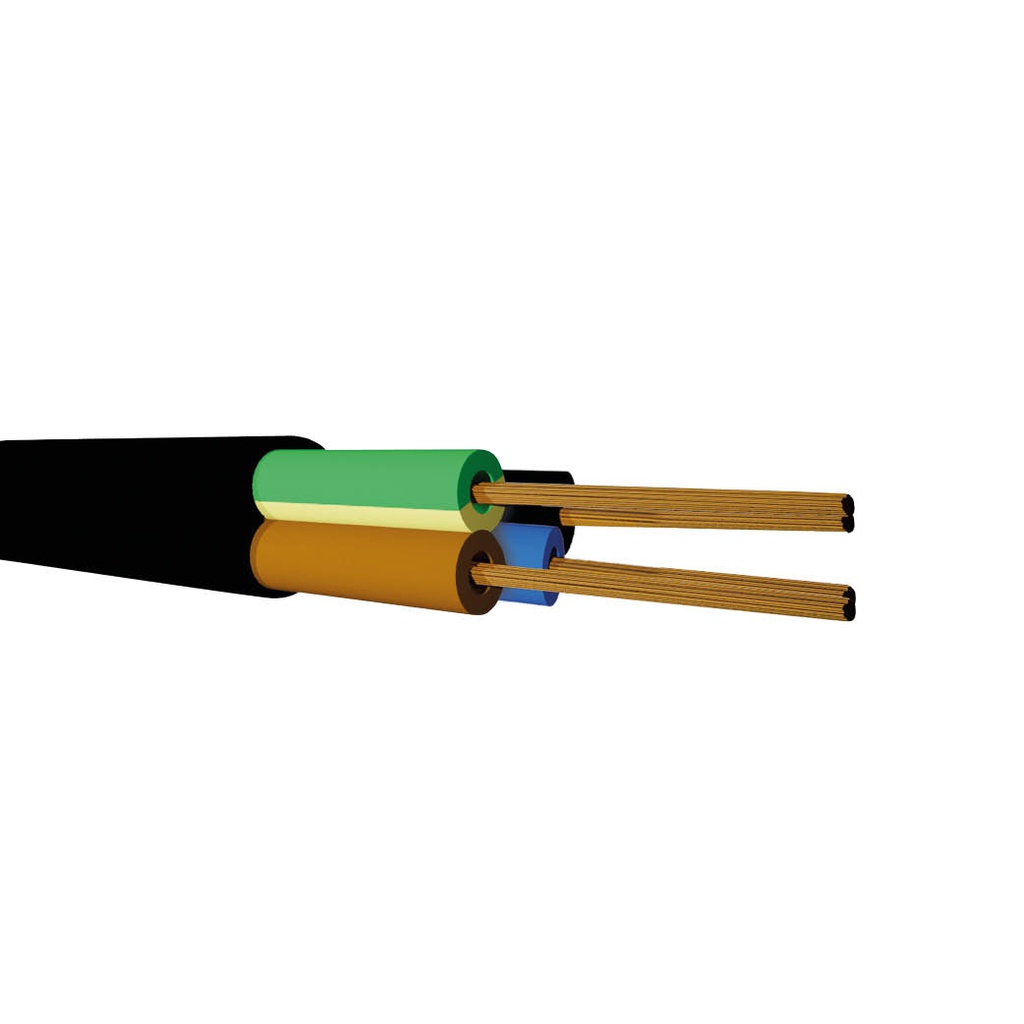 Round Cable 100M Roll(4x1.5mm) Black | Garsaco