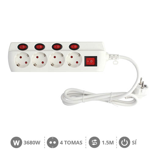 Base multiple 4T + Multi-Int. (3x1.5mm) 1,5M | Garsaco