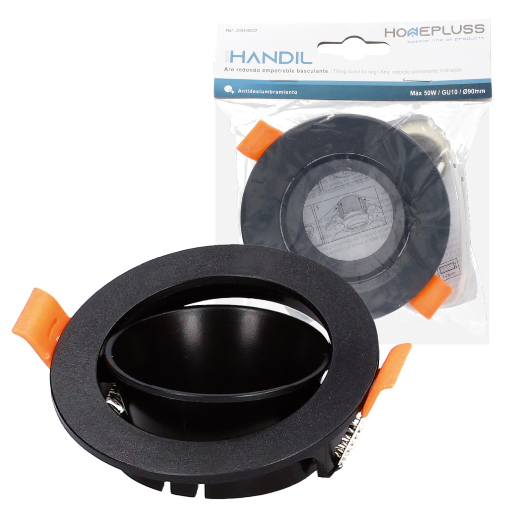 Handil Rounded Recessed Movable Fixture for Dichroich lamps Anti Glare ...