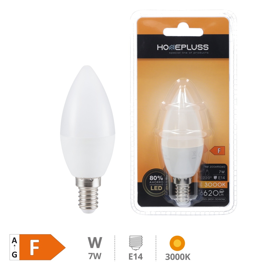 C37 LED bulb 7W E14 3000K 12pcs/box | Garsaco